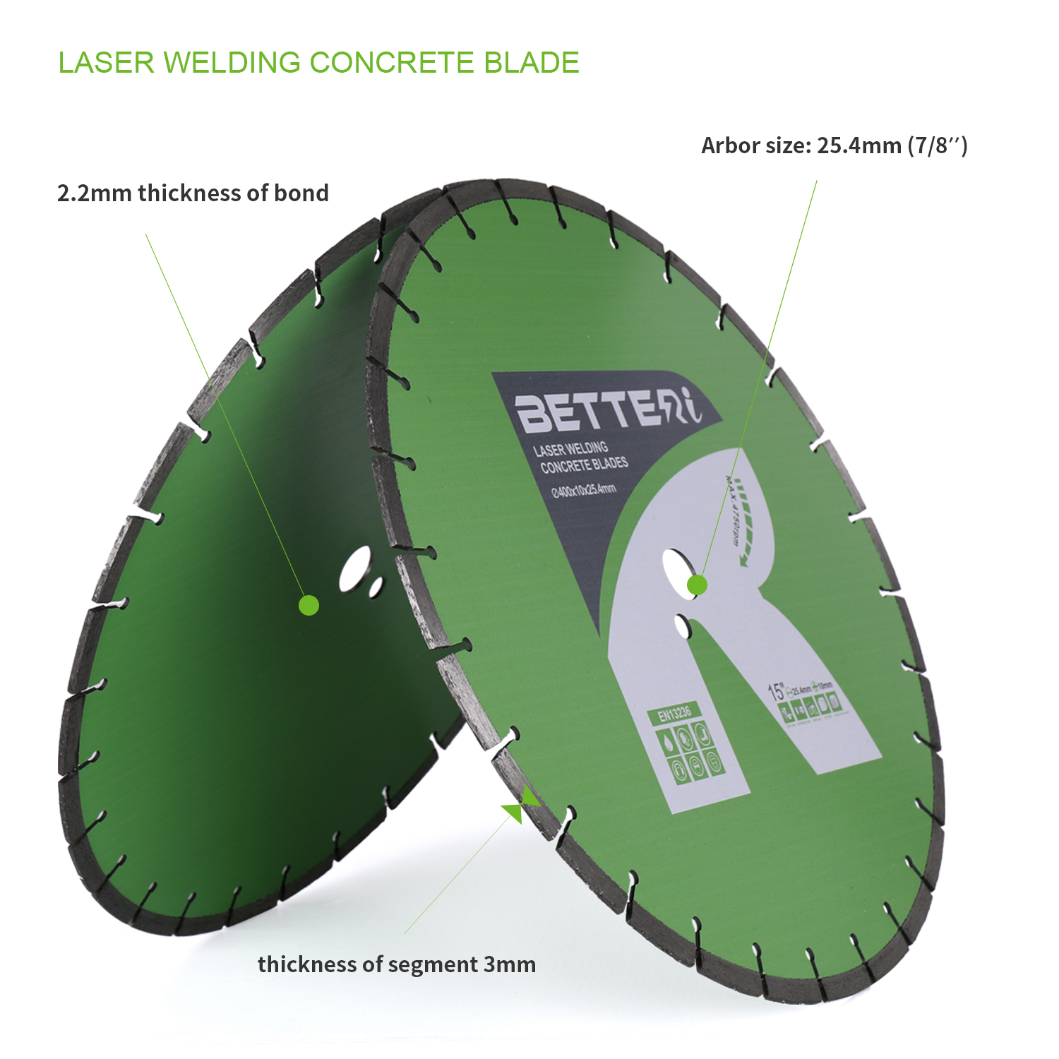 Betteri tools | 400mm Laser Welded Concrete Blade