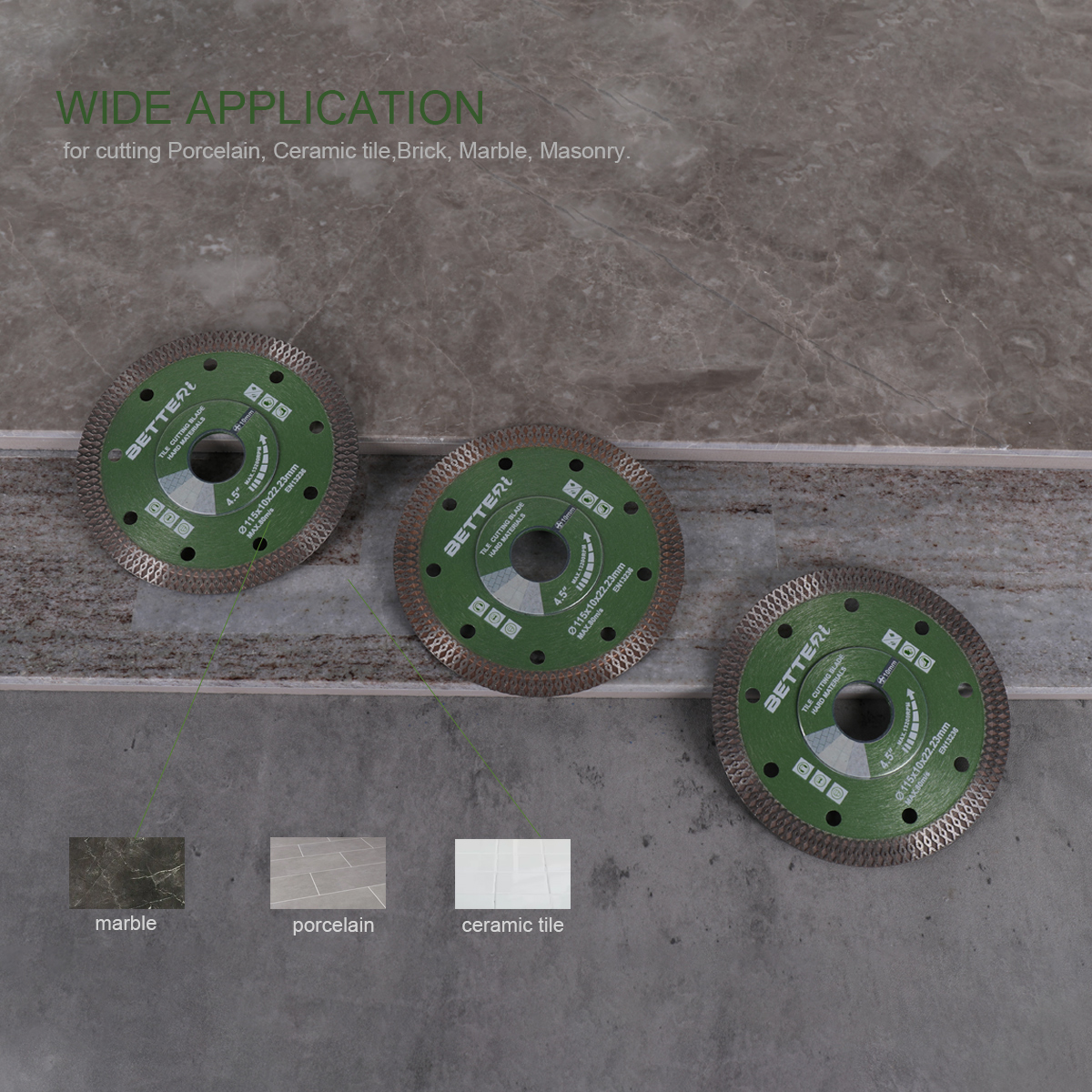 Betteri tools | 115mm X Teeth Hot-press Tile Cutting Blade